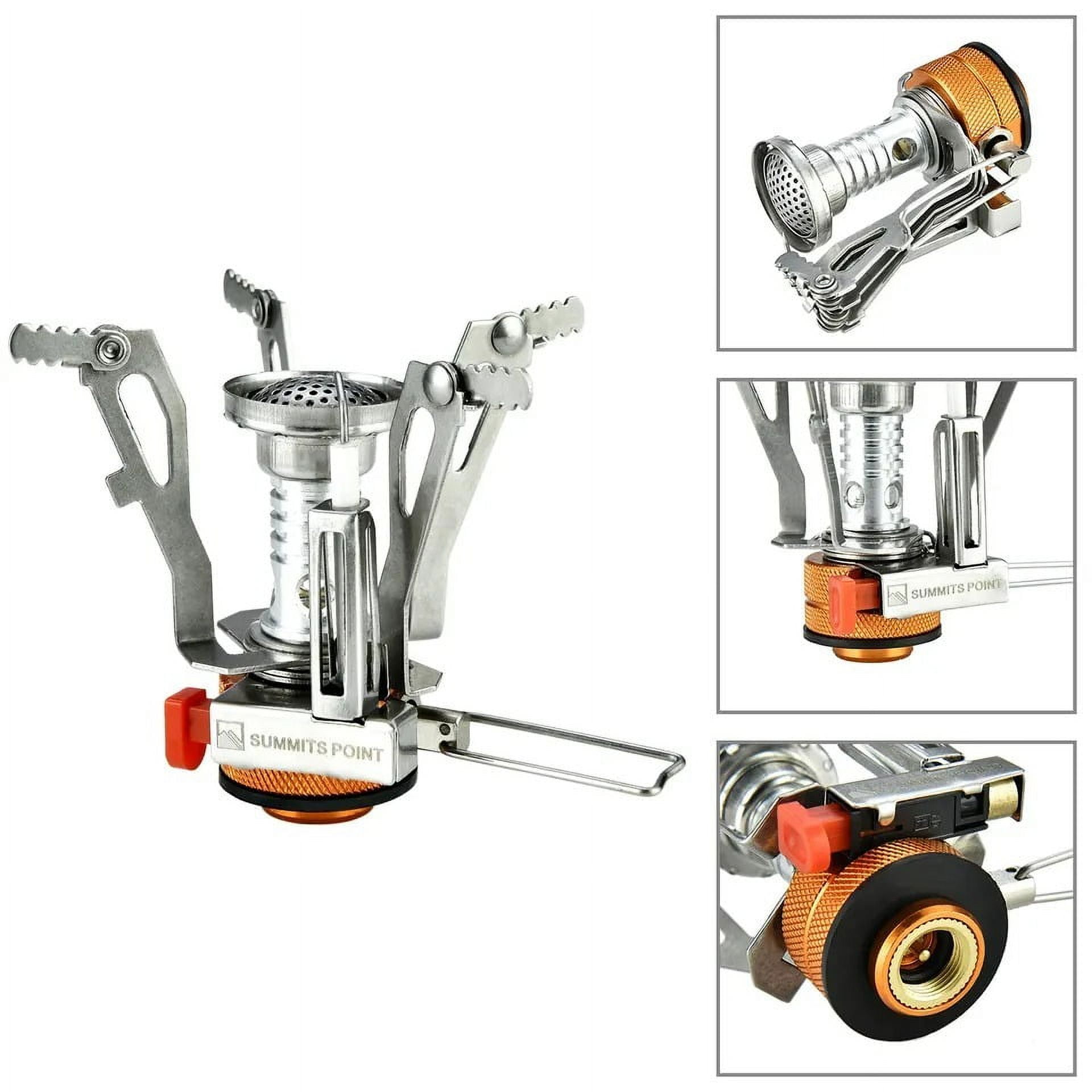 2 Portable Camping Stoves Backpacking Stove with Piezo Ignition ...