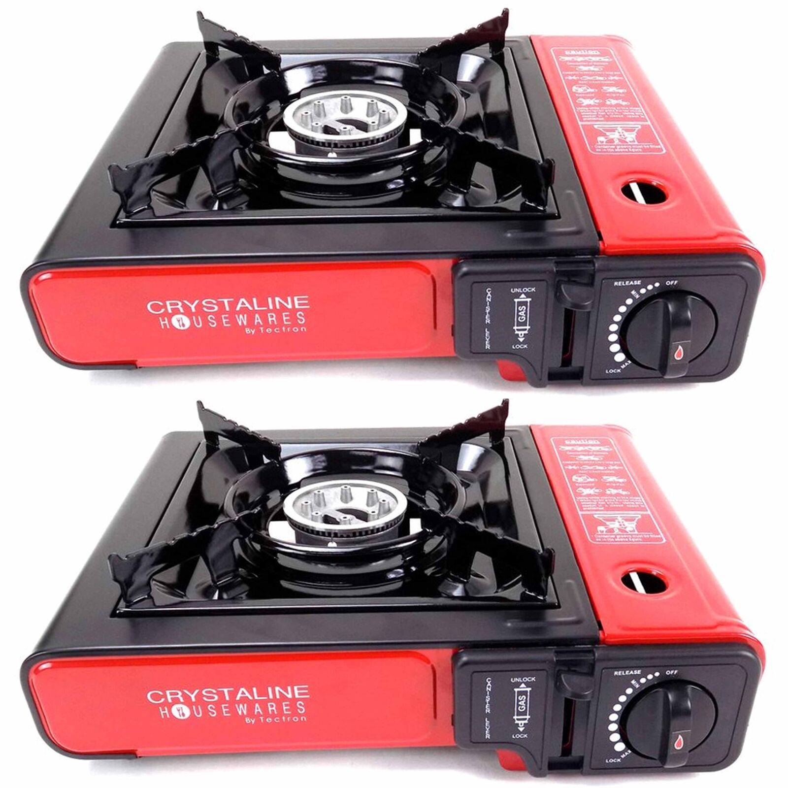 2 Portable Gas Camping Stove Outdoor Cooking Butane Hiking Picnic ...