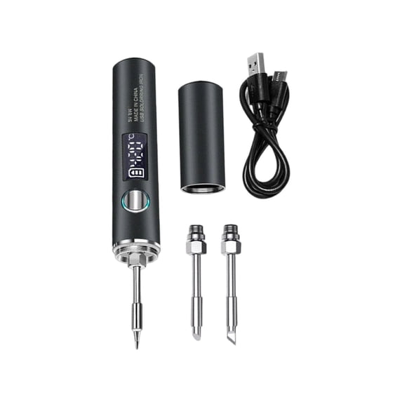 2. Portable Soldering Pen with LED Light, 5-Level Temp Control & 850mAh ...