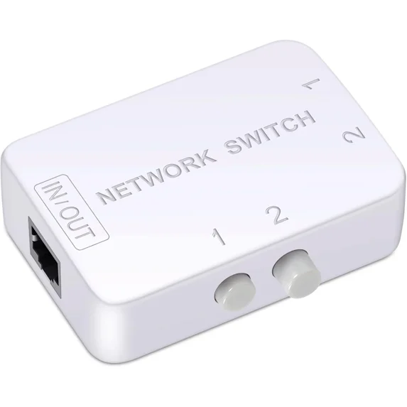 2 Ports Network Switch Splitter Selector Rj45 Network Switch 2X1 ...