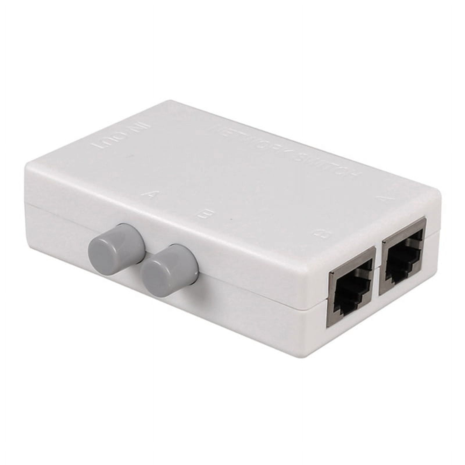 2 Ports RJ45 Network Switch Selector Internal External Networking ...
