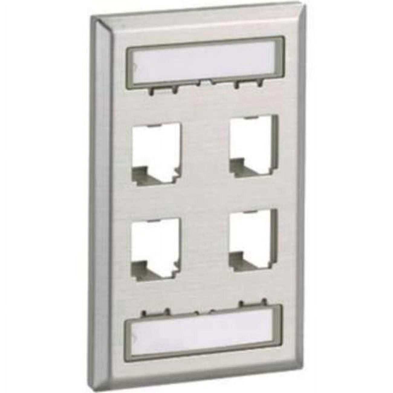 2 Ports Stainless Steel 1-Gang Classic Faceplate - Walmart.com