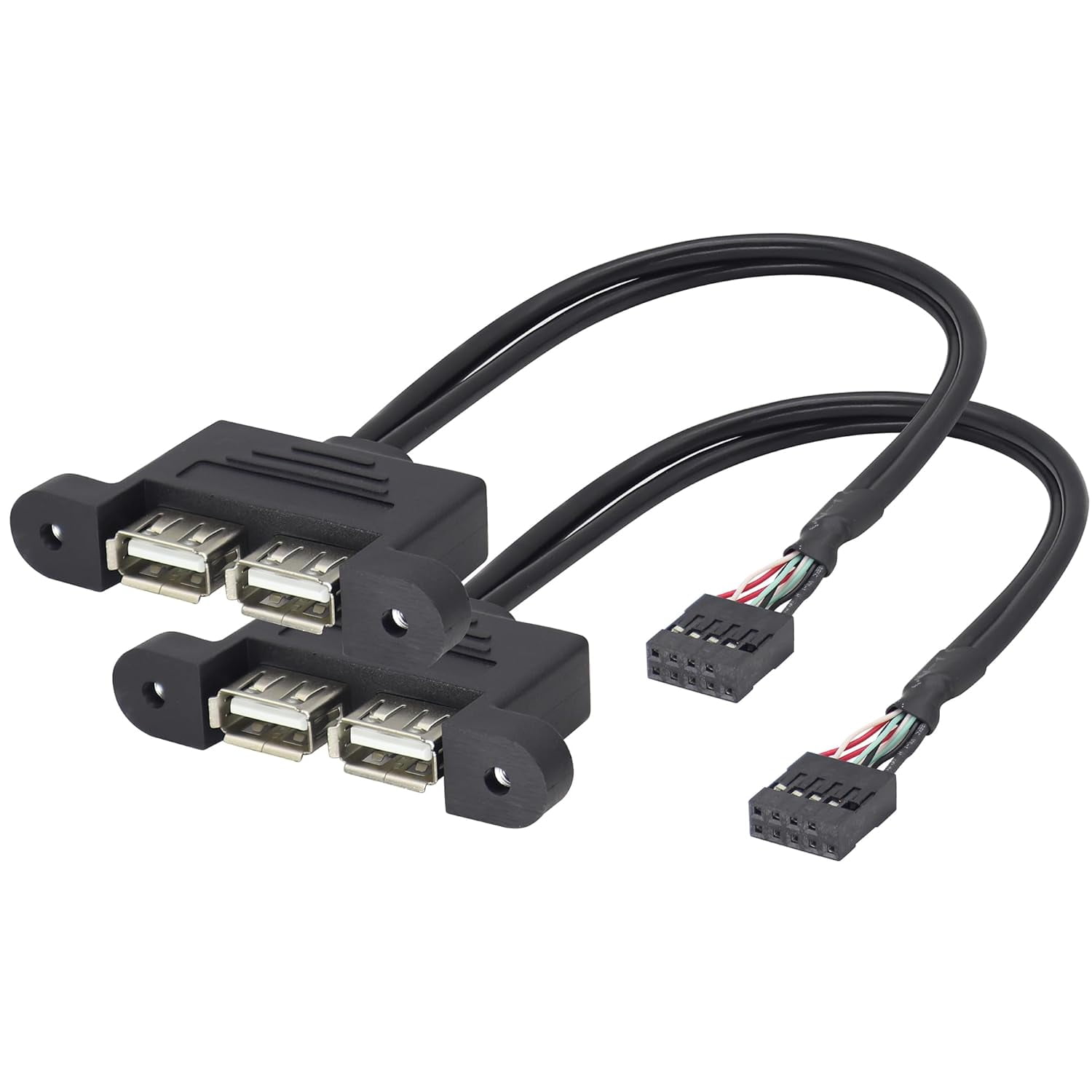 2 Ports USB 2.0 to Dupont 9Pin Multiplier Splitter Adapter Cable USB 2 ...