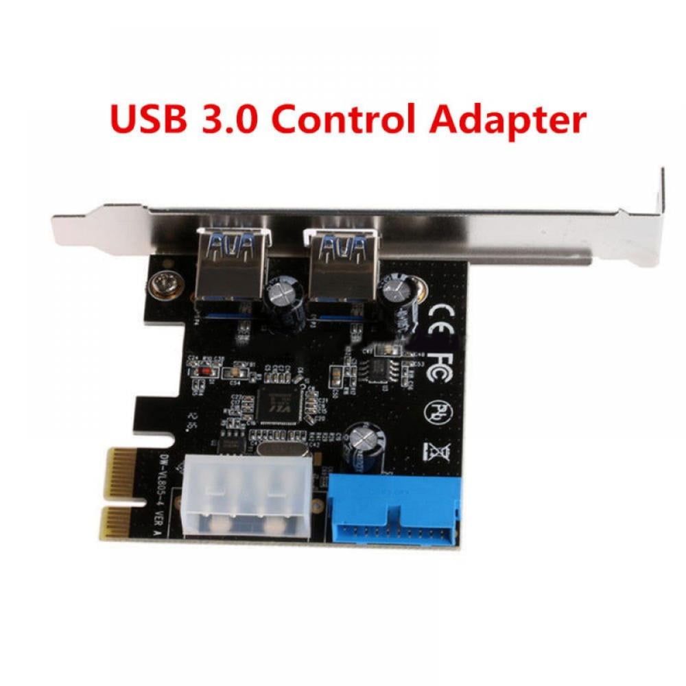 2 Ports USB 3.0 Front Panel PCI Express (PCIe) Expansion Card With ...