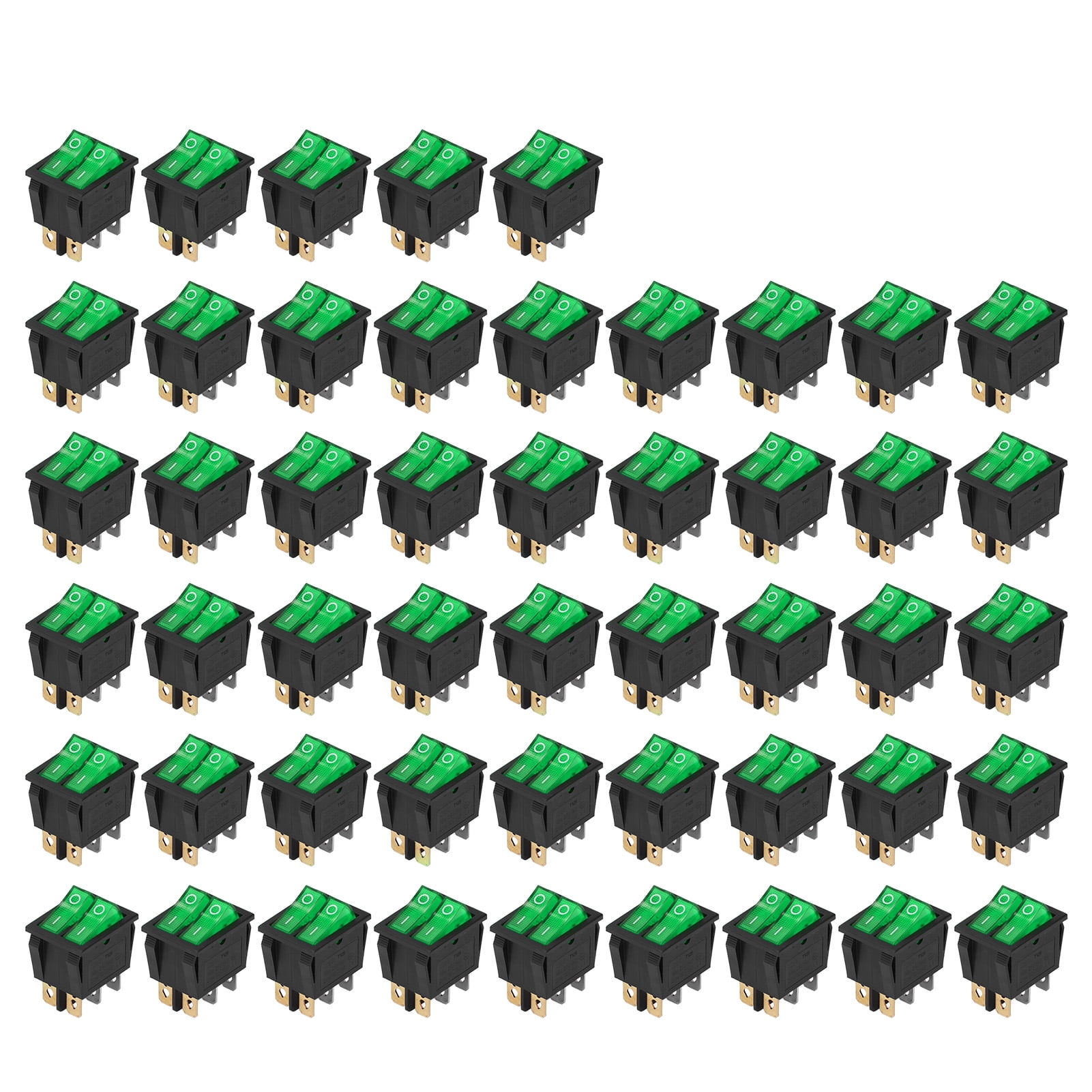 2-Position 2-Level Rocker Switch for Boats, 6 Pin with LED Light, 125V ...