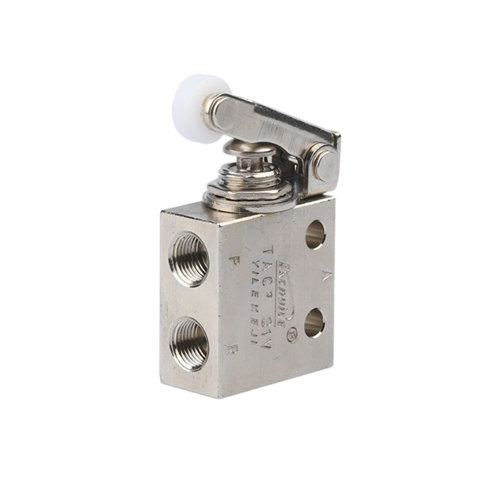2 Position 3 Way 1/8" Roller Pneumatic Mechanical Valve, Air Control ON ...