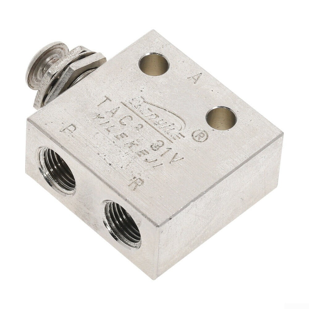 2 Position 3 Way Mechanical Push button Air Pneumatic Valve TAC2-31V - Walmart.com