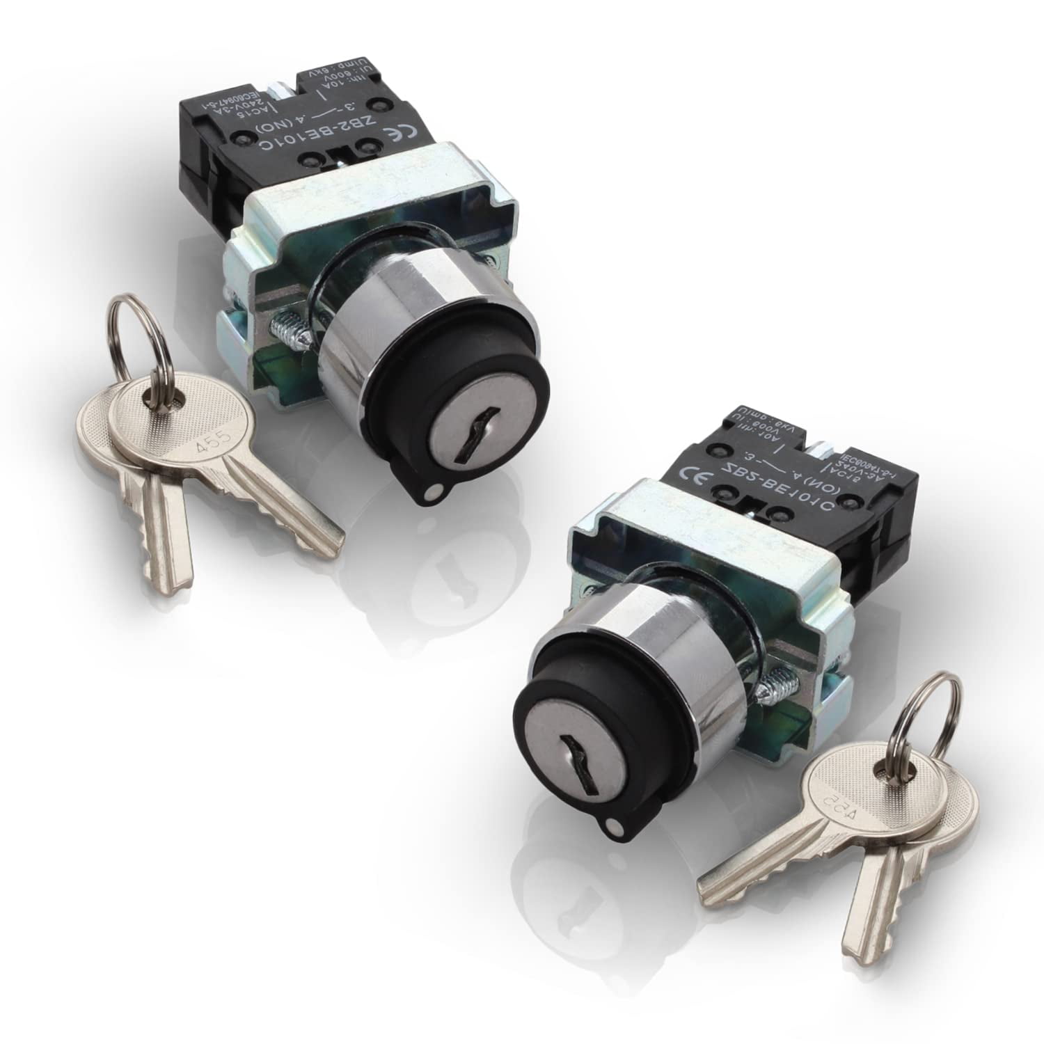 2 Position Maintained Selector Key Switch - Self-Lock Switch, 22Mm ...