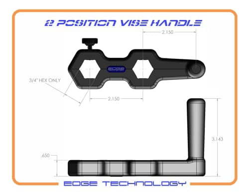 2 Position Vise Handle 3/4" Hex Size - Walmart.com