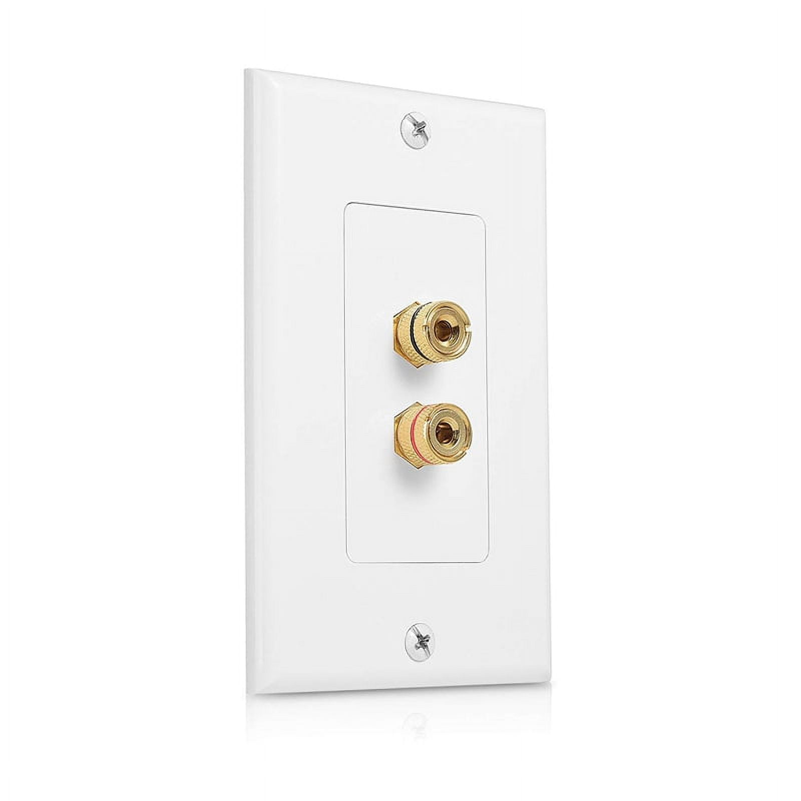 2 Posts Speaker Wall Plate Home Theater Wall Plate Audio Panel for 1 ...