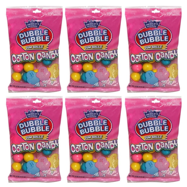 2 Pounds Double Bubble Gumballs Cotton Candy Chewing Gum 1 inch Gum ...