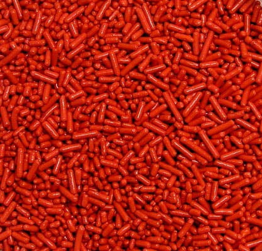 2 Pounds RED Sprinkles BULK Jimmies - Edible Cake Cupcakes Dessert ...