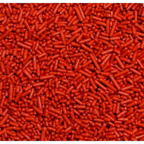 2 Pounds RED Sprinkles BULK Jimmies - Edible Cake Cupcakes Dessert ...