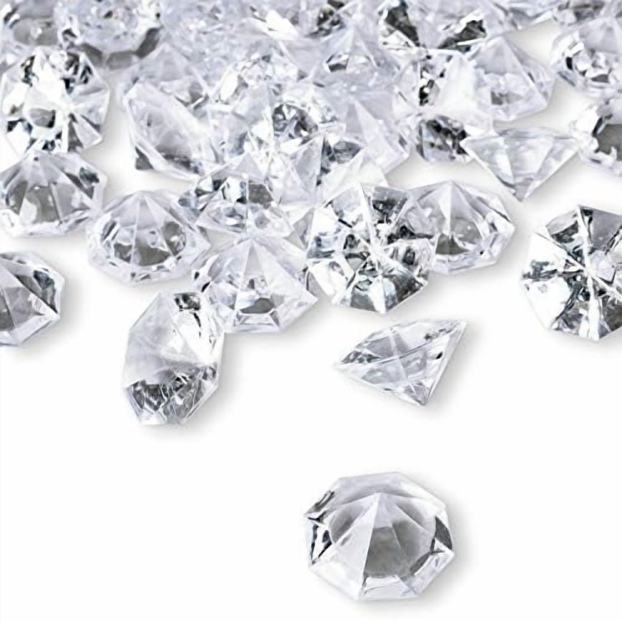 2 Pounds of 25 Carat Clear Acrylic Diamonds - Big Diamonds for Table ...