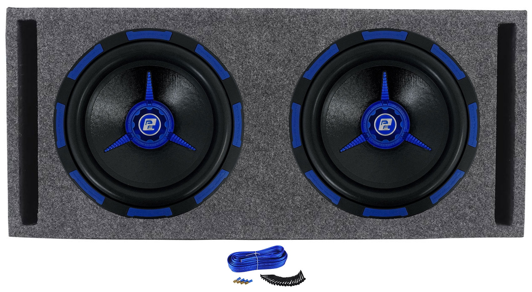 Power Acoustik MOFO-124X Dual 12" 2700w Car Subwoofers+Vented Sub Box ...
