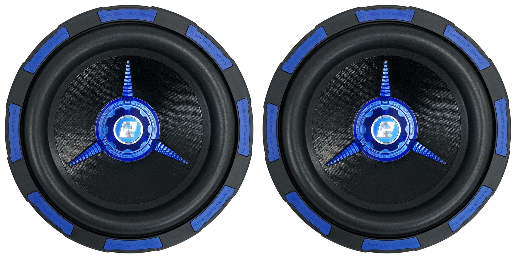 (2) Power Acoustik MOFOS-12D2 12" 2500 Watt Car Audio Subwoofers DVC 2 ...