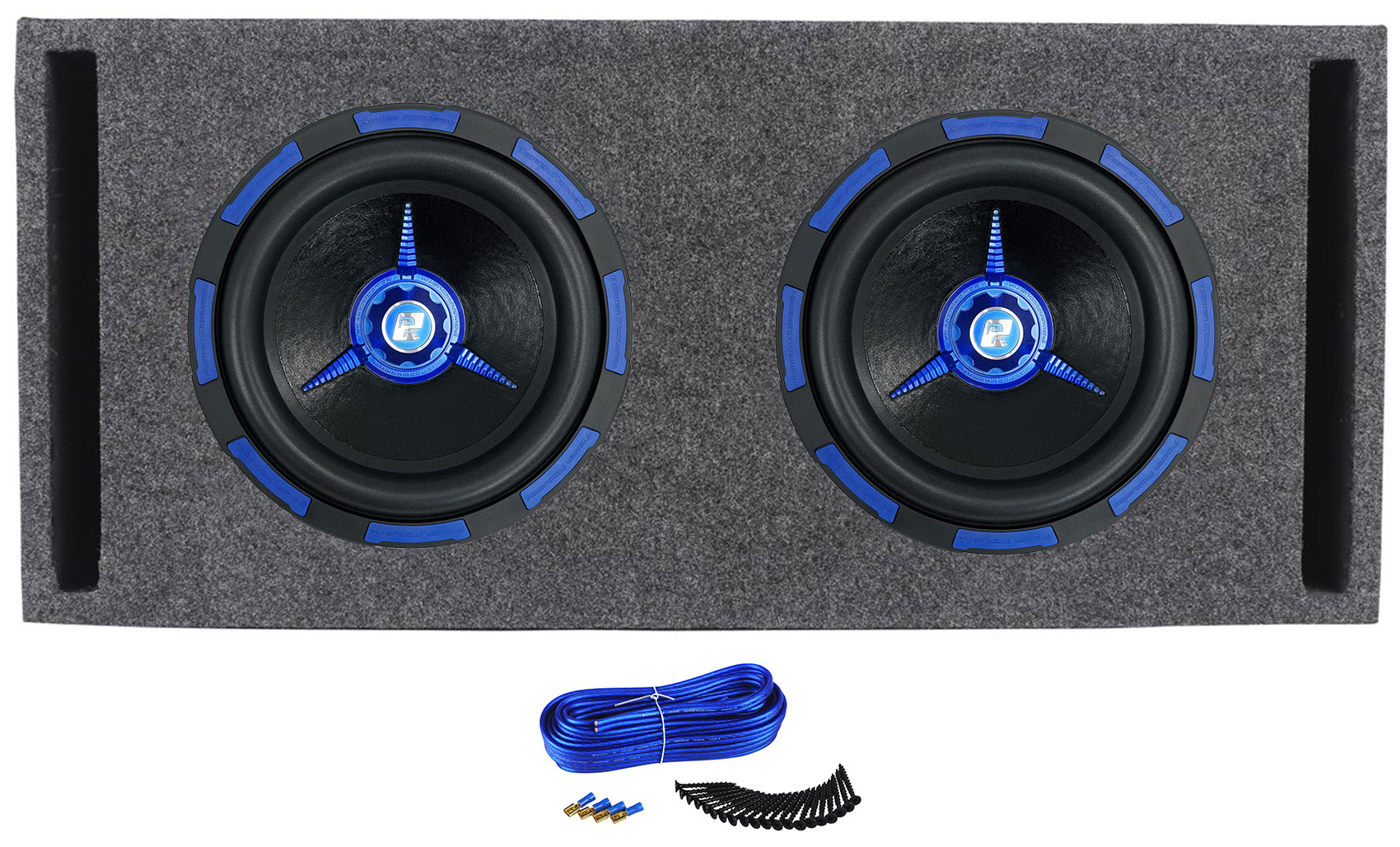 (2) Power Acoustik MOFOS-12D2 12" 2500w Car Subwoofers+Vented Sub Box ...