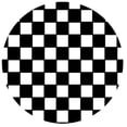 2" Pre-Cut Round Black & White Checkered Race Theme Edible Image Cupake ...