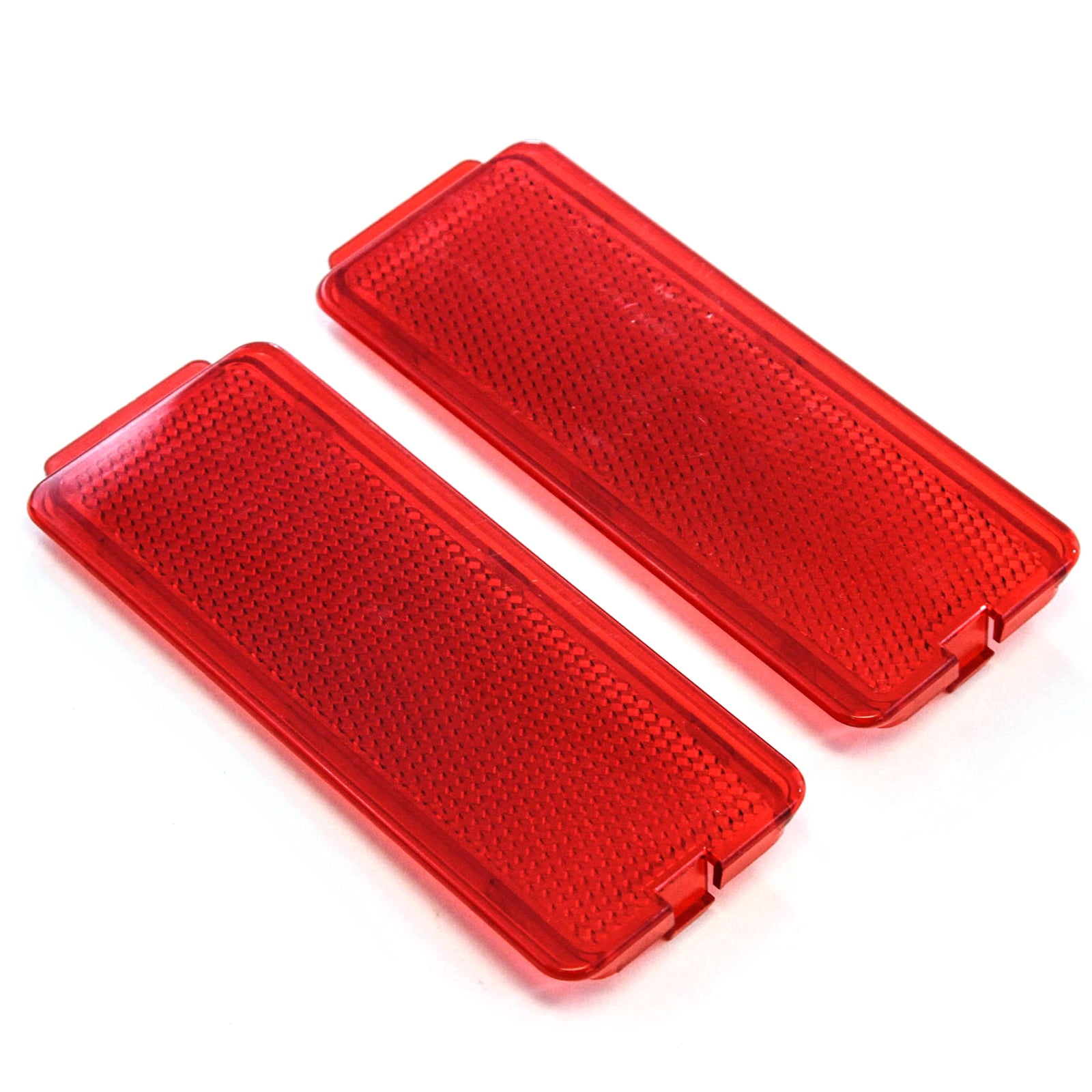 2 Premium Door Reflectors Interior Red Compatible with Ford (1999-2007 ...