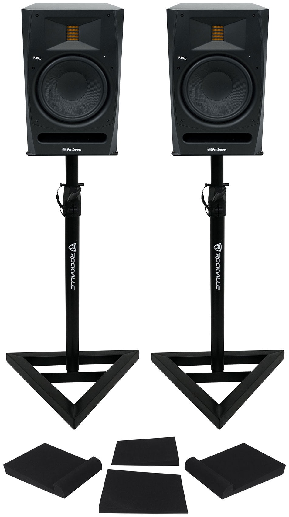(2) Presonus R80 V2 8" 140w Powered Active Studio Reference Monitors ...