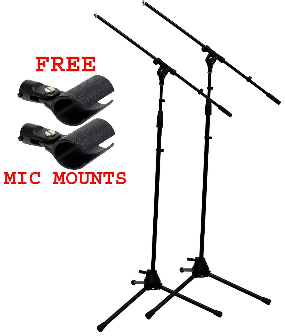 (2) Pro Audio Stage Instrument Adjustable Boom Microphone Stand Free ...