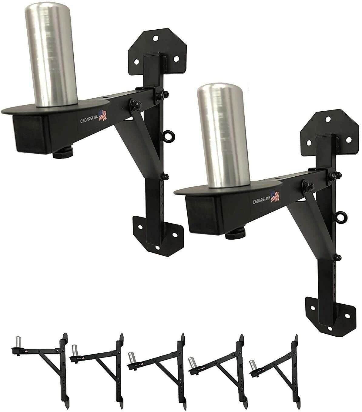 2 Pro-Audio Stands Post Holder DJ Stage Aluminum Peg Mount Over 200 LB ...