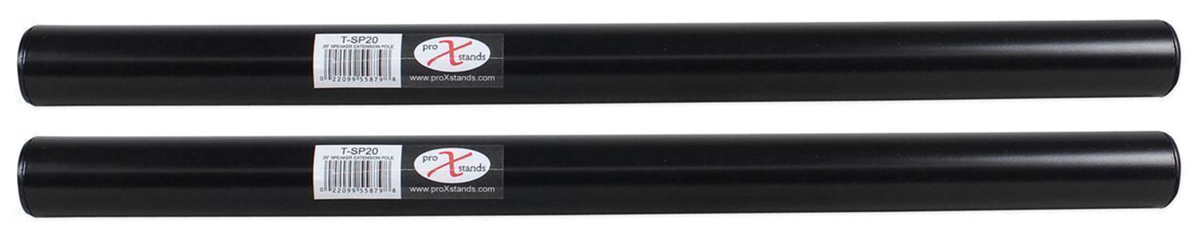 (2) ProX T-SP20 20" Subwoofer Extension Poles From Sub To PA Speaker ...