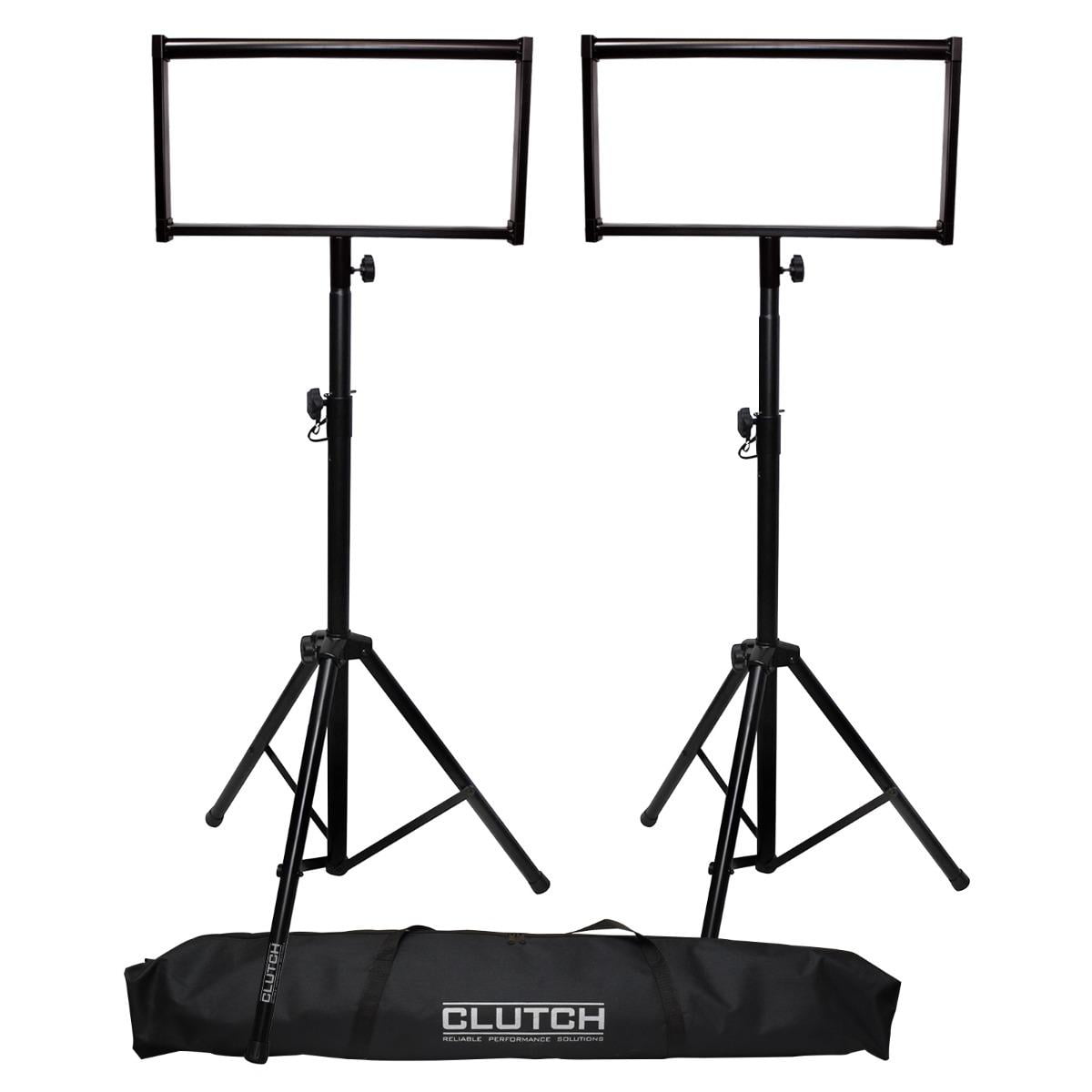 (2) ProX X-LSB26 Mobile Lighting Stand Brackets with Portable DJ ...