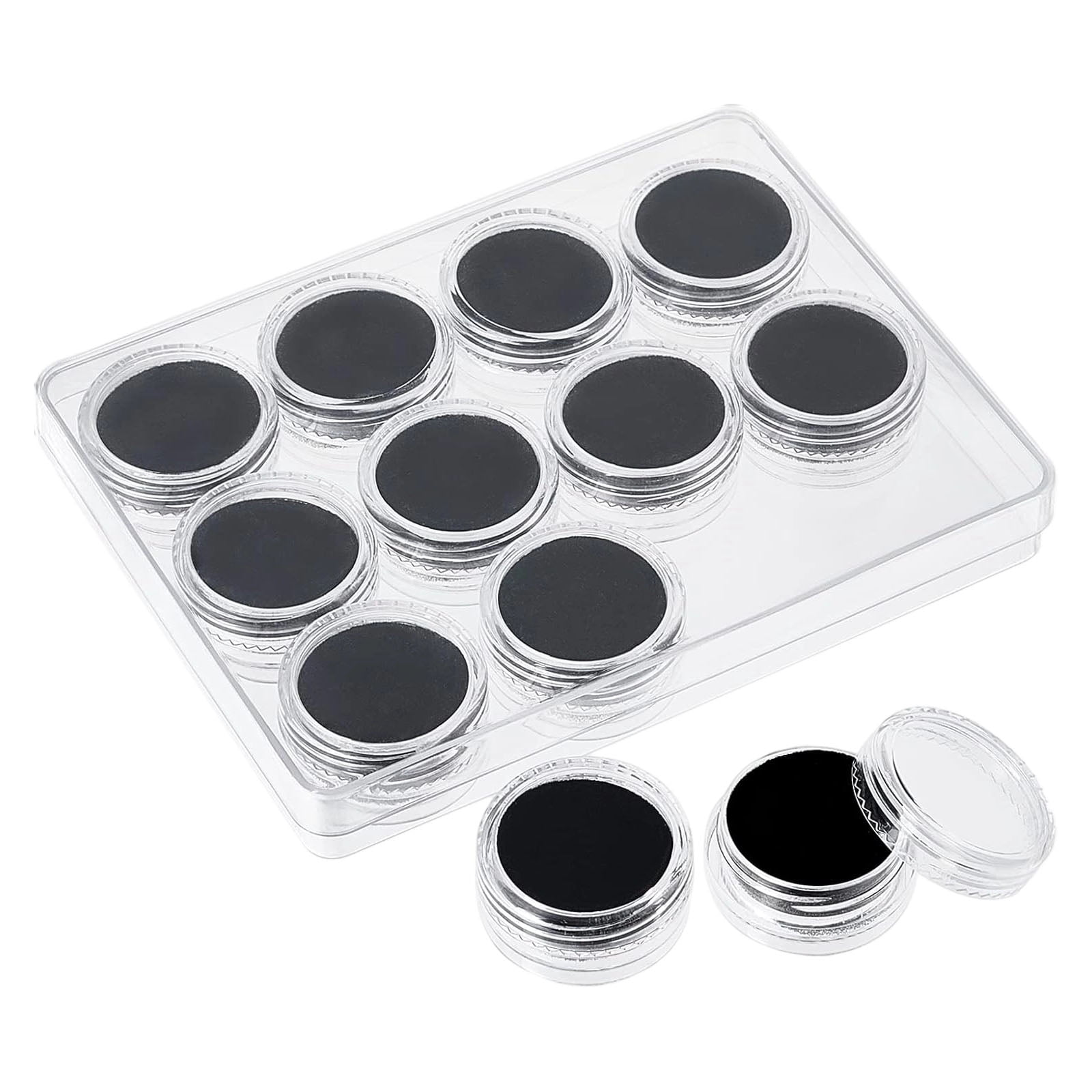 2. Professional Box 12 Round Compartments Cushioned Foam Lined Acrylic ...
