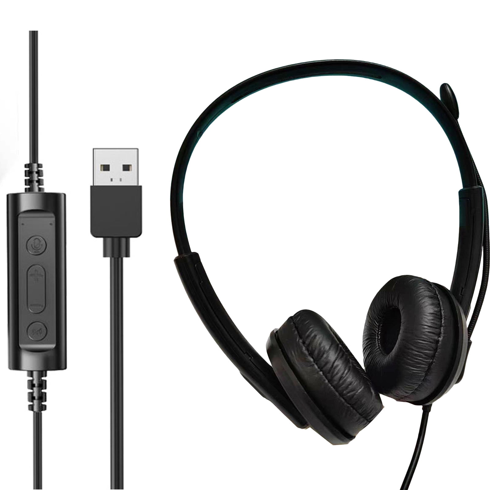 2. Professional USB Headset with Mic, Noise Cancelling Corded ...