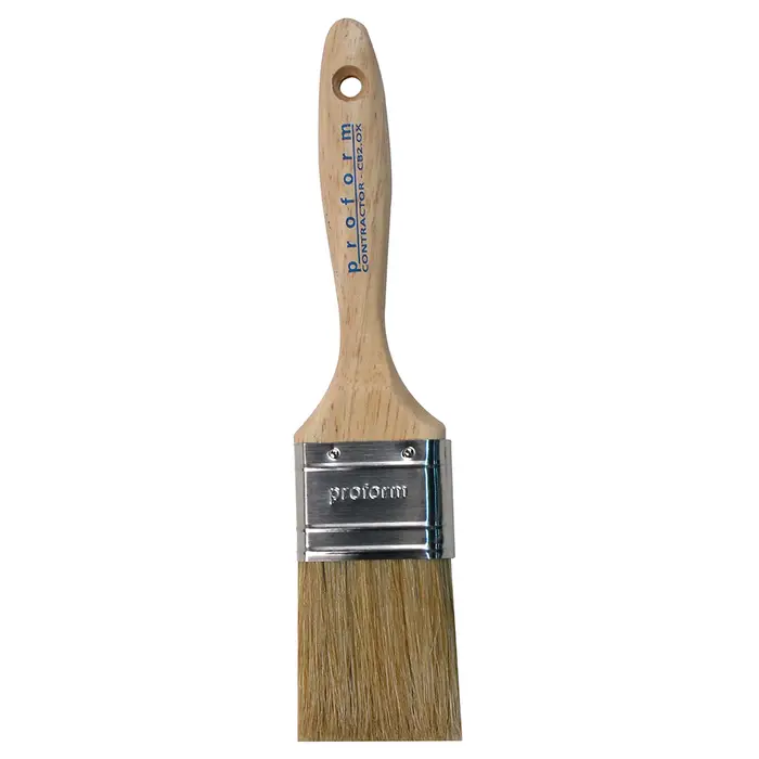 2" Proform CB2.0X White China Straight Cut Stiff Paint Brush ...