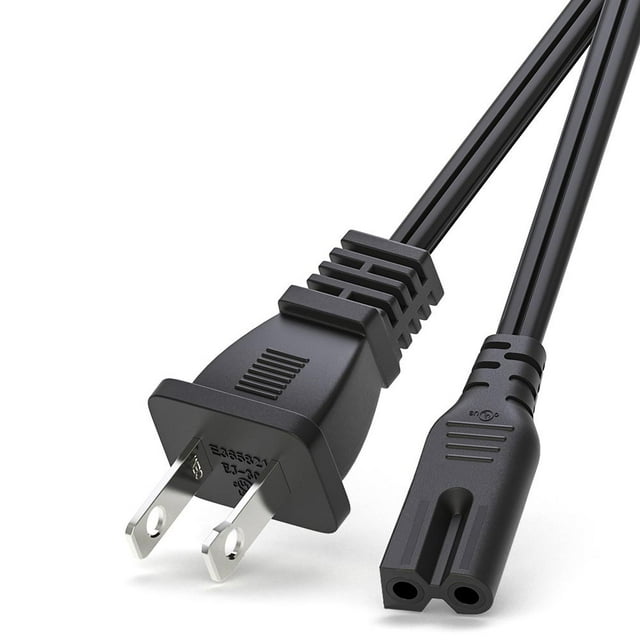 2 Prong 12Ft Polarized-Power-Cord for Vizio-LED-TV Smart-HDTV D-E-M ...