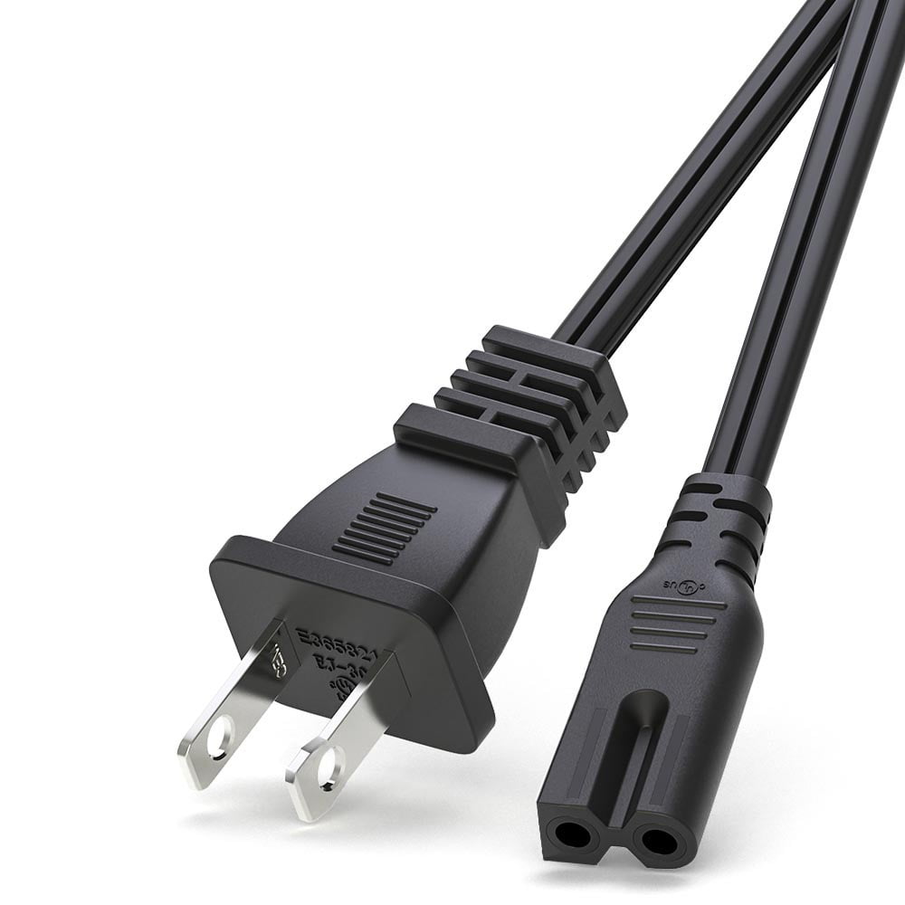 2 Prong 15Ft Polarized-Power-Cord for Vizio-LED-TV Smart-HDTV D-E-M ...