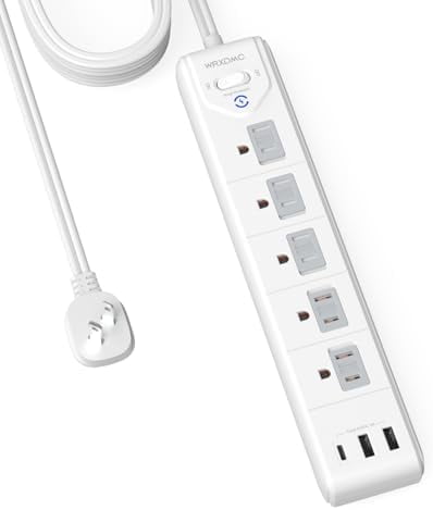 2 Prong to 3 Prong Outlet Adapter, 2 Prong Power Strip, 10ft Long ...