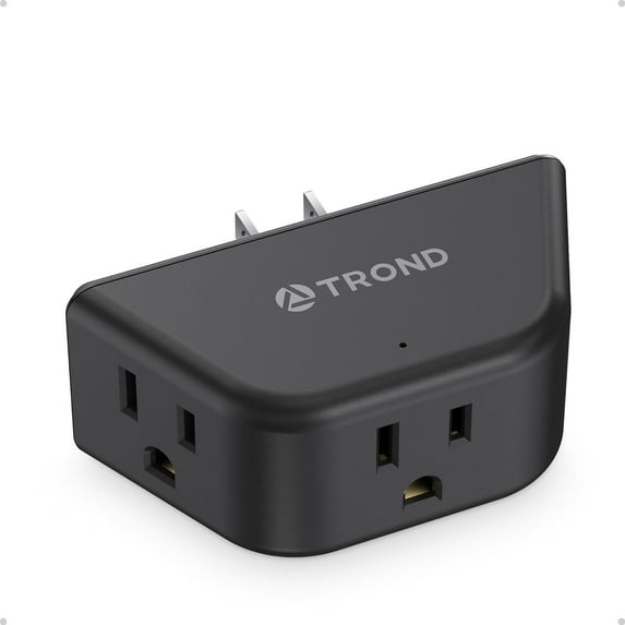 2 Prong to 3 Prong Outlet Extender, 3-Way Angled Plug Adapter with 3 AC ...