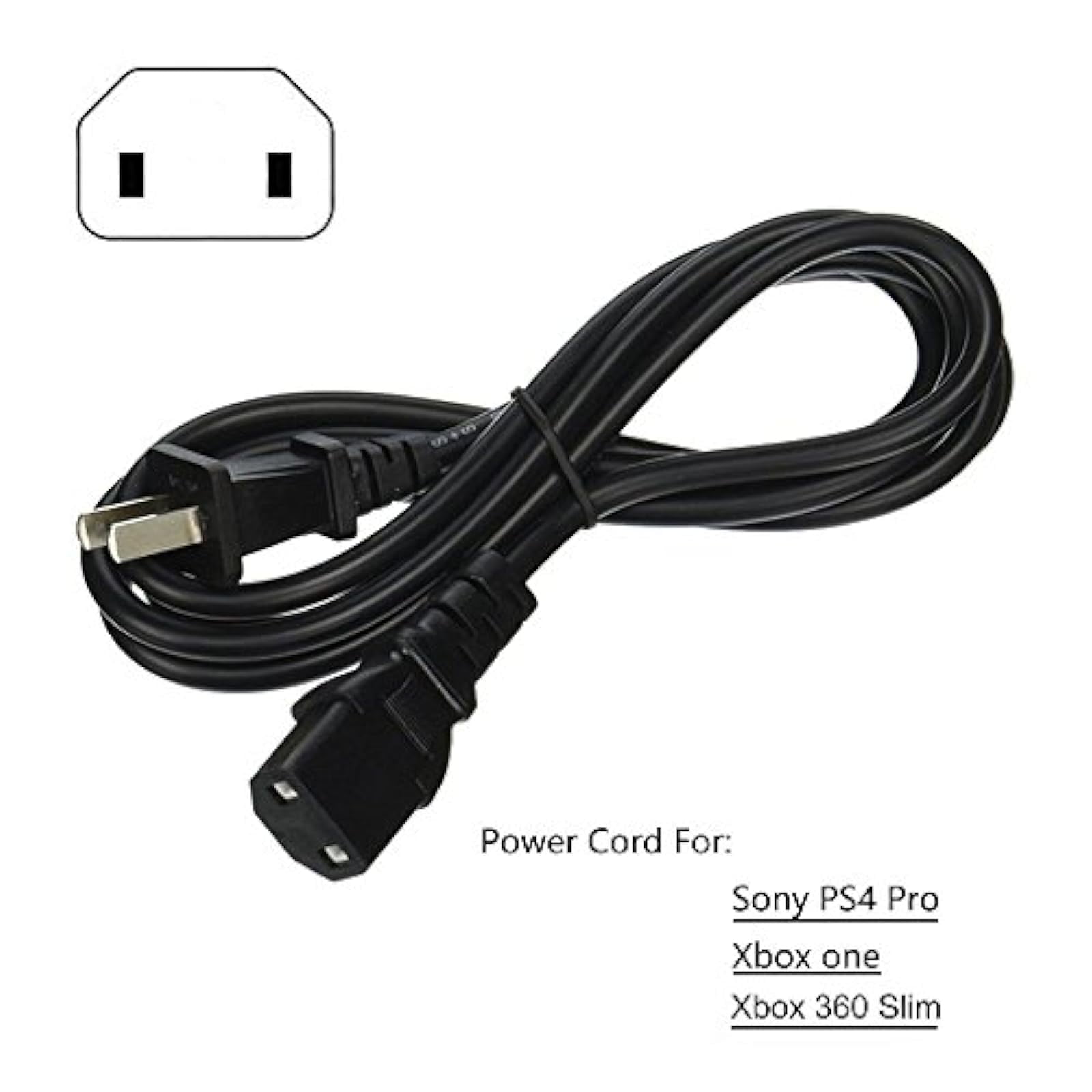2 Prong AC Power Cord Cable for Sony PS4 Pro/Xbox Nepal | Ubuy