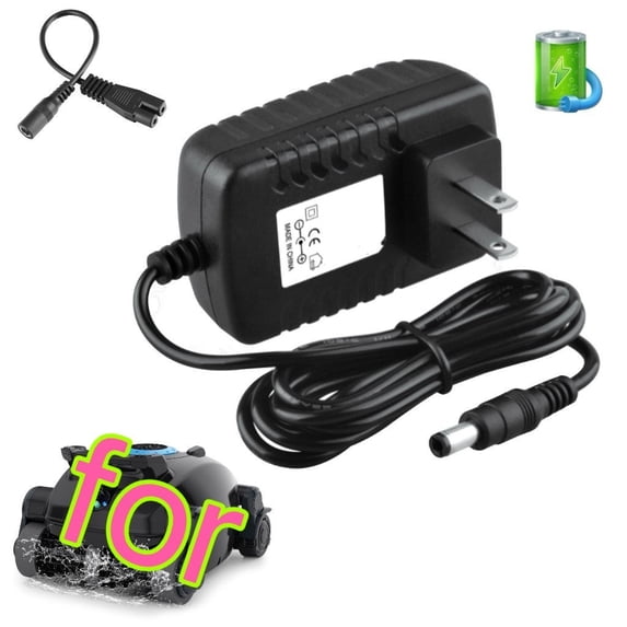2-Prong Charger Compatible with ROBOKLEEN RK-X1 X1 Robotic Pool Cleaner ...
