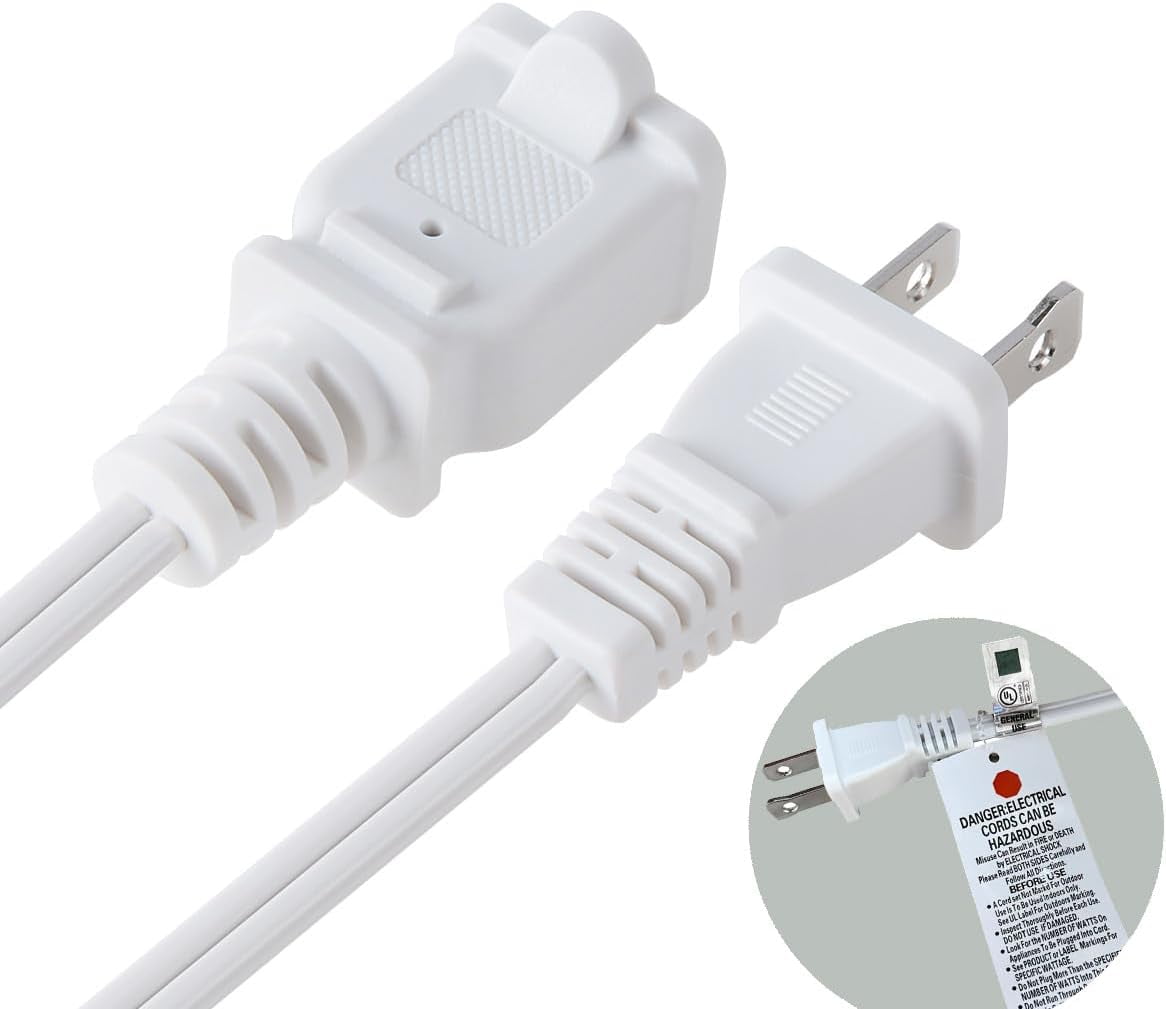 2 Prong Extension Cord Us Ac 2-Prong Male And Female Power Cable Spt2 ...