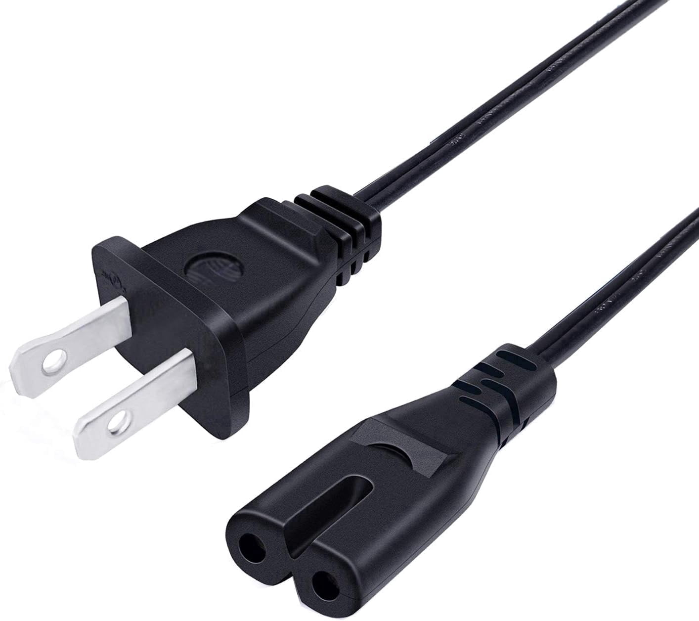 2 Prong Power Cord Replacement for Xbox One 1 S Power Cord 8ft IEC C7 ...