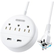 Presto Plug Portable Power Adaptor, Electric Outlet Extender with 2 USB ...