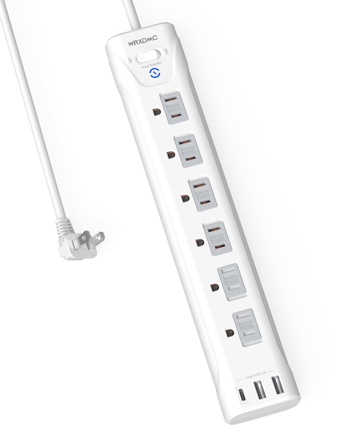 2 Prong Power Strip, WRXDMC 2 Prong to 3 Prong Outlet Adapter, 1680J ...