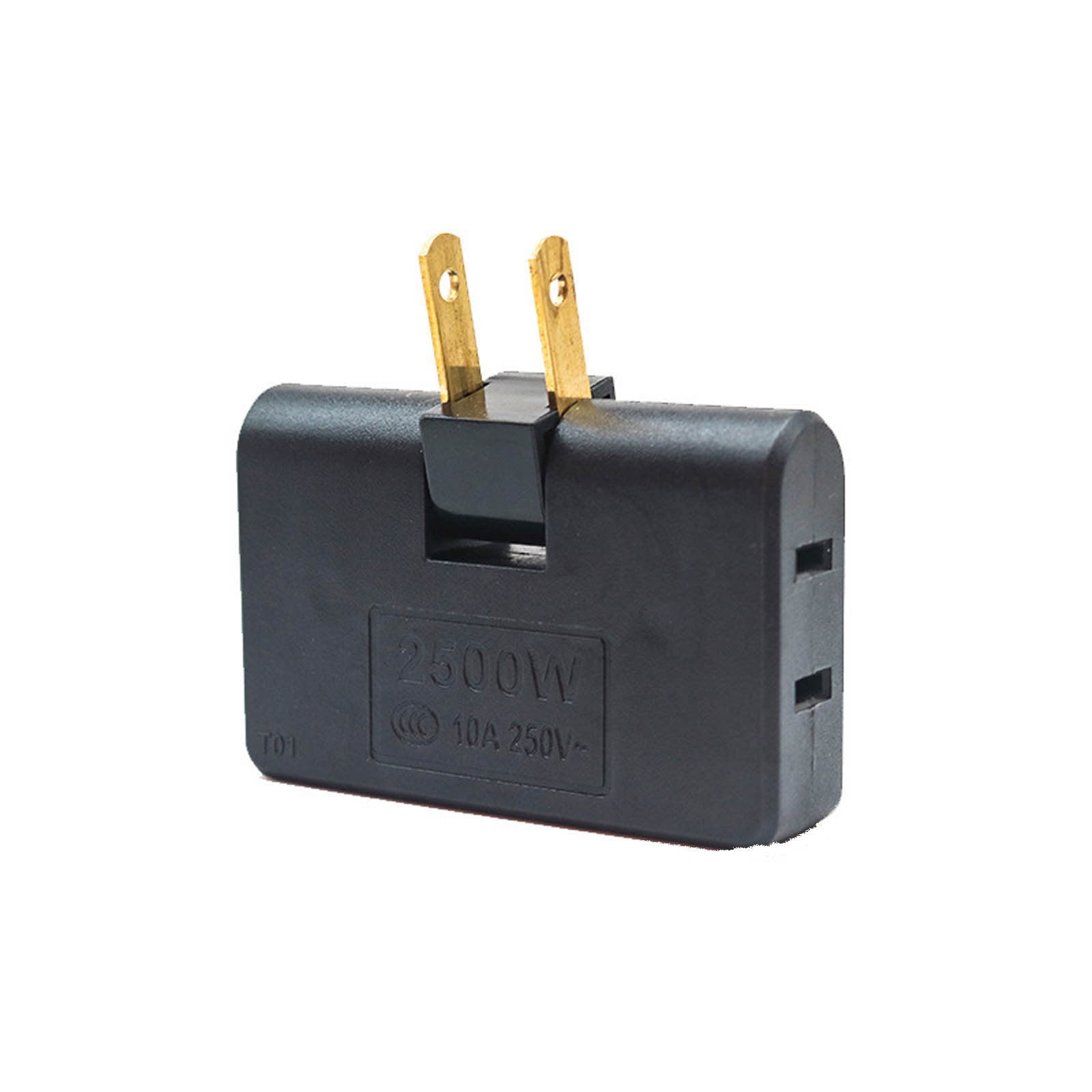 2-Prong Swivel AC Adapter,Home and Travel Slim 2500W Indoor Wall Tap ...