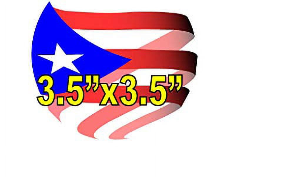 2 Puerto Rico Flag StickerS, Vinyl Decal, Bandera Boricua, Puerto Rican Flag - Walmart.com