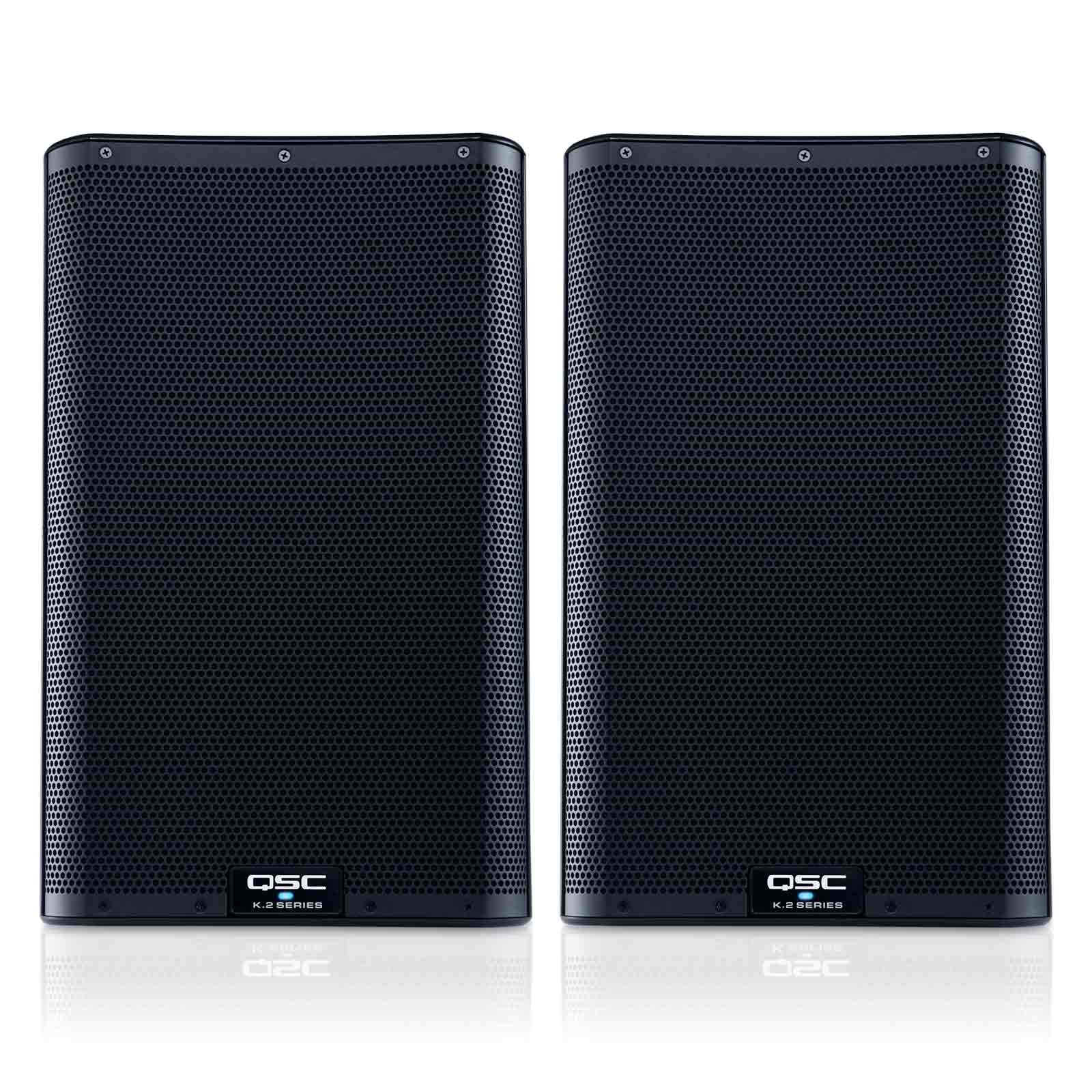(2) QSC K10.2 K2 Series 10" Two-Way 2000W Powered Loudspeakers Package - Walmart.com