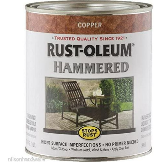 Rust-Oleum 2 Qt Copper Gloss Hammered Metal Finish Paint for Outdoor ...