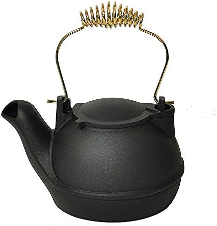 2 Quart Black Half Kettle - Brass Handle - Walmart.com