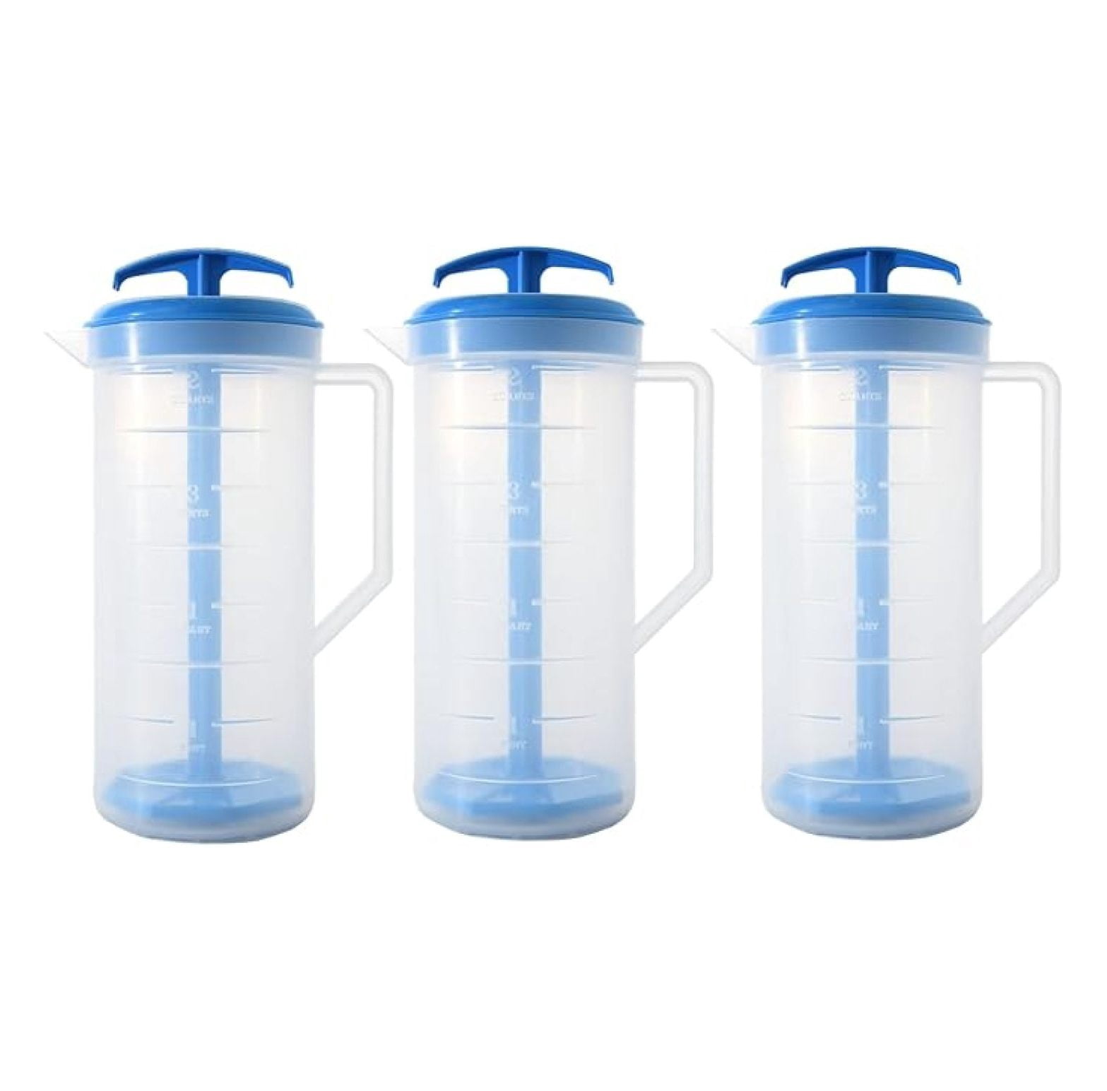 2-Quart Blue Mixing Pitcher with Plunger – BPA-Free Plastic Pitcher for ...
