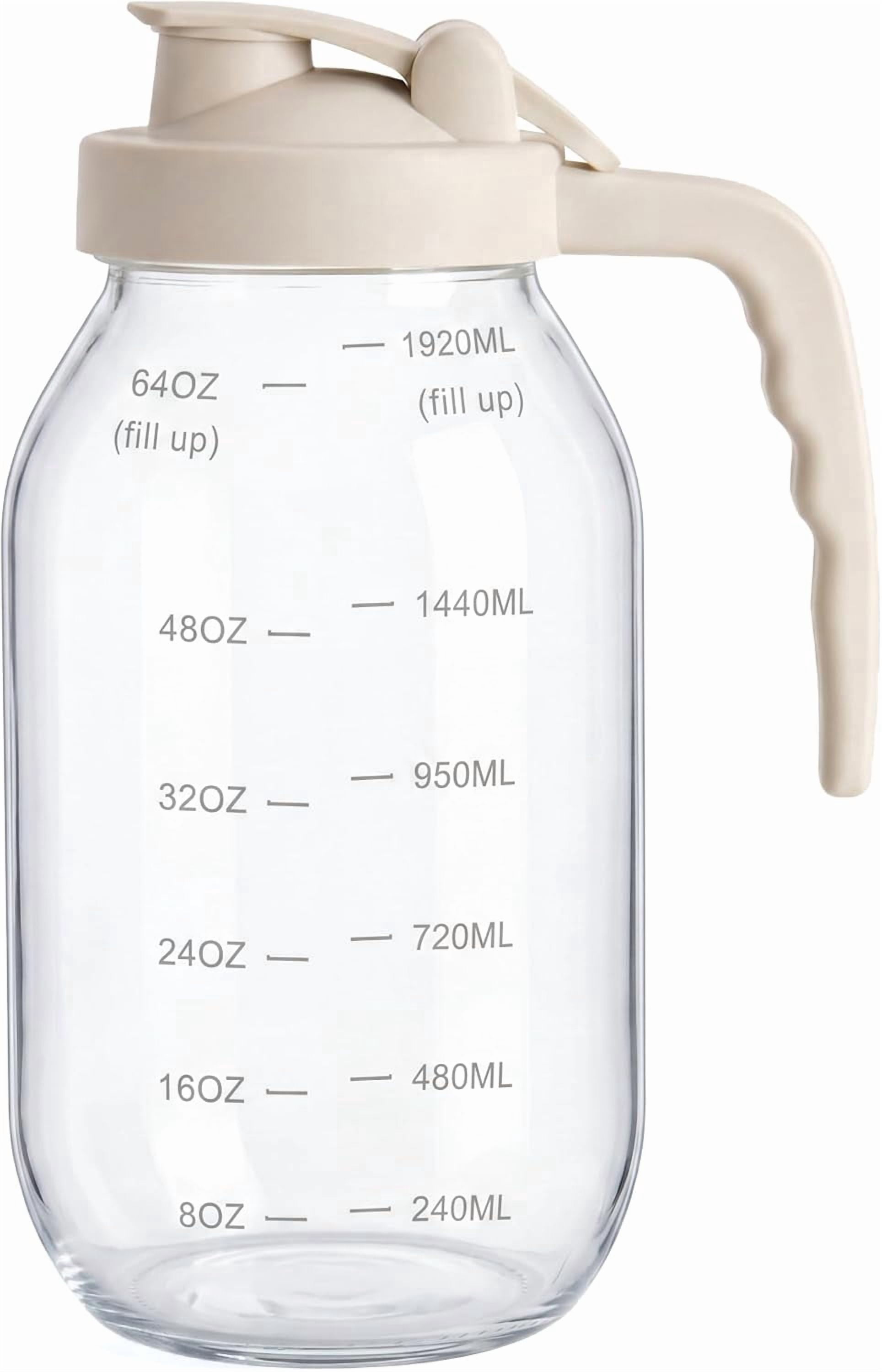 2 Quart Glass Pitcher with Filter Lid Airtight Cold Water Jug for ...