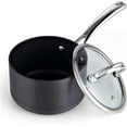 2-Quart Hard Anodized Nonstick Saucepan with Lid, Black - Walmart.com