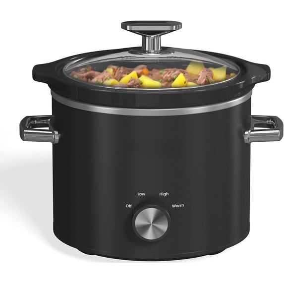 2 Quart Slow Cooker, Small Slow Cooker with Removable Ceramic Pot & 3 ...